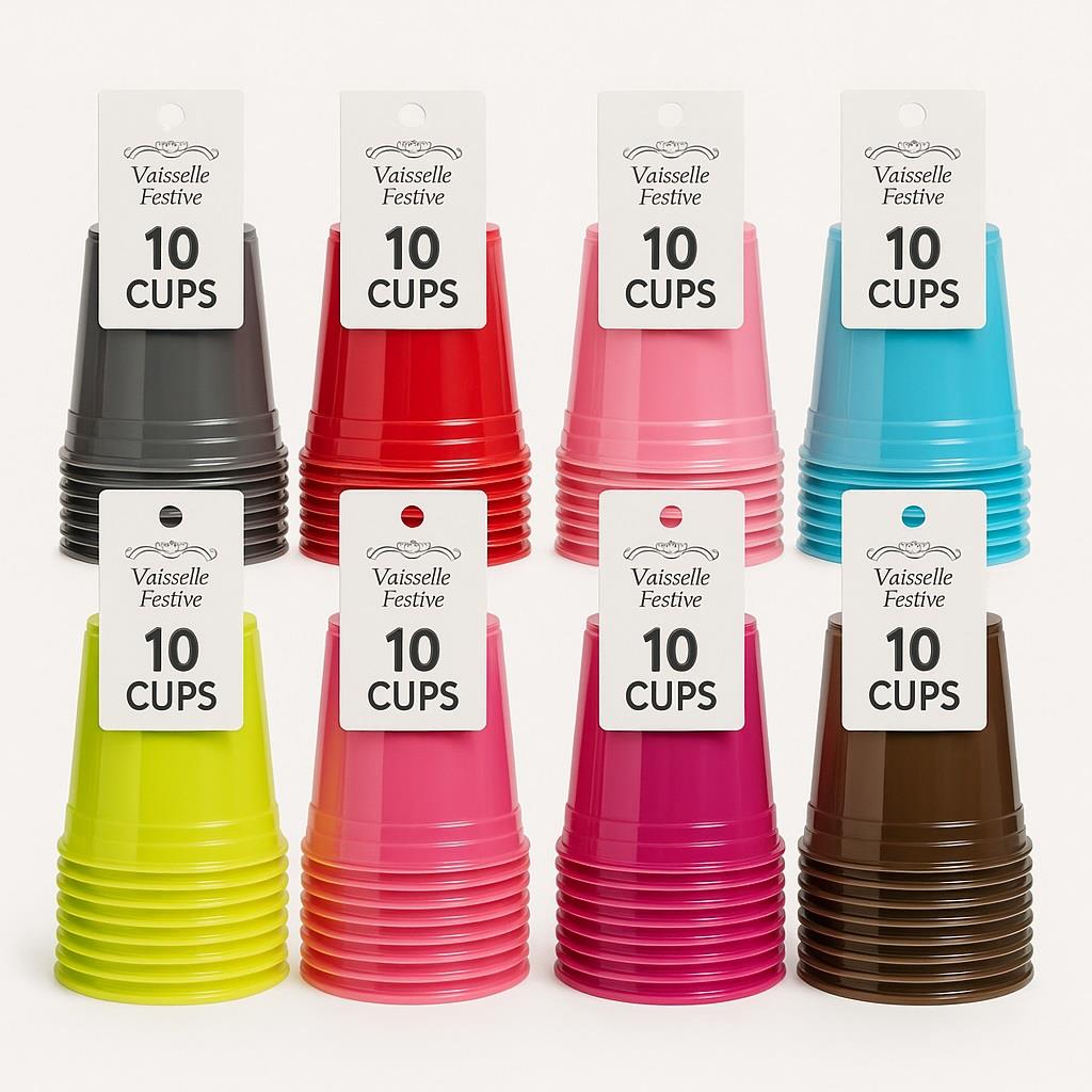 250 ml Plastic Cups – 10 pcs – Katchy Picks